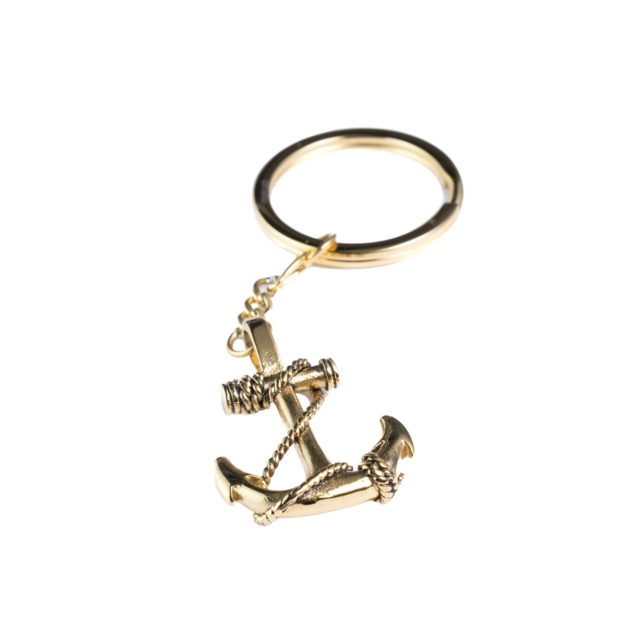 Llavero Ancla Acero Gold - Comprar en Il Gioiello