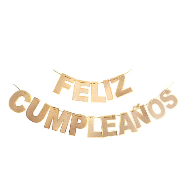 Banderin Feliz Cumpleaños Kraft
